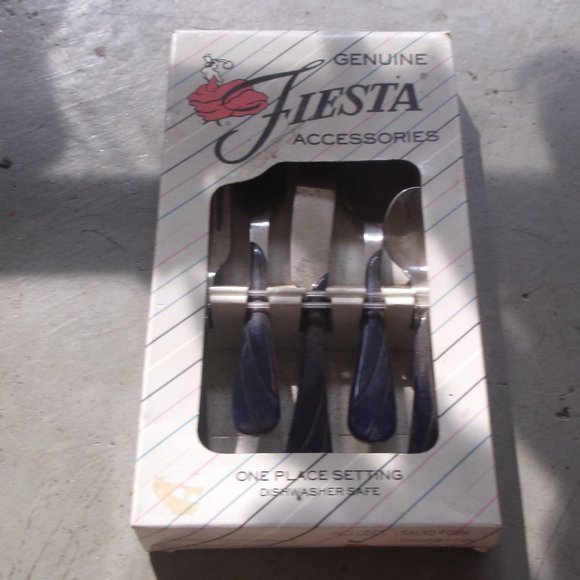 Fiesta | Dining | Fiesta Silverware Flatware Place Setting Cobalt Mib ...